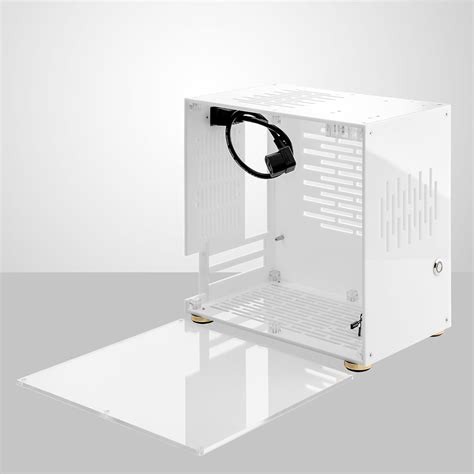 Dioche Metal Mini Tower Computer Chassis Small Computer Case Plexiglass Shell Pc
