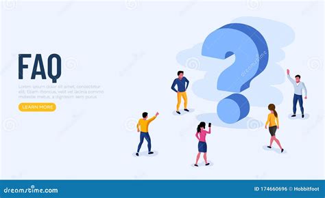 People Characters Standing Near Question Marks Women And Men Ask
