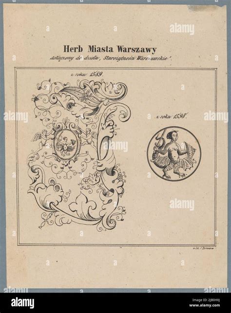 The Coat Of Arms Of The City Of Warsaw From And Attached To