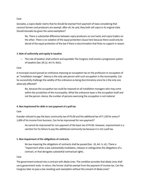 1 Fundamental Principles Of Taxation Part 3 Pdf Taxes Tax Exemption