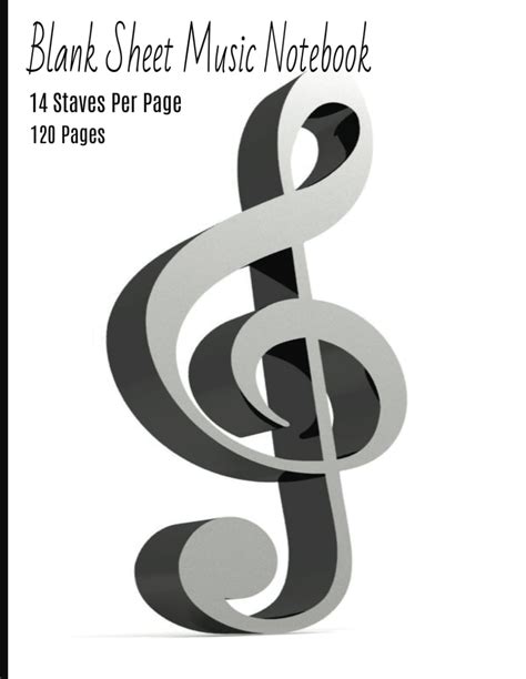 Blank Sheet Music Notebbok Composition Manuscript Staff Paper Design