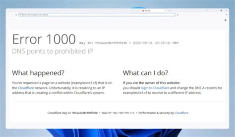 cloudflare 错误 1001：如何修复此 dns 问题