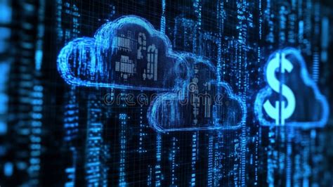 Digital Cloud Computing Finance Concept Stock Illustration Illustration Of Cybersecurity