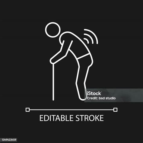 Faktor Risiko Terkait Dengan Ikon Linear Putih Usia Untuk Tema Gelap Ilustrasi Stok Unduh