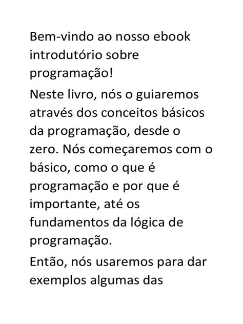 Fundamentos Da Programacao Agora Voce Aprende Pdf Linguagem De Programação Depuração