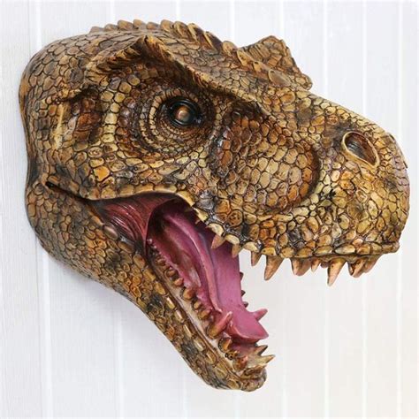 13 Jurassic Dinosaur Head Wall Hanging Lifelike T Rex Statue