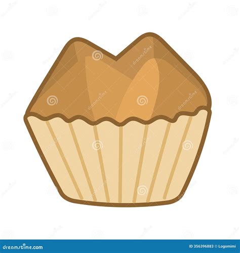 Gambar Kue Bolu Kukus Coklat Vector Illustration Brown Steamed Sponge Cake Clip Art Chocolate