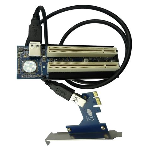 PCIe X1 X4 X8 X16 To Dual PCI Slots Adapter Pci Express To 2 Pci Card