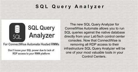 SQL Query Analyzer By Plugins4 Automate Issuu