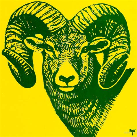 1980 Colorado State Rams Throwback Art By Row One Brand Wall Art