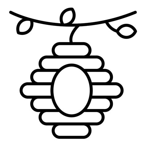 Bee Hive Line Icon Vector Art At Vecteezy