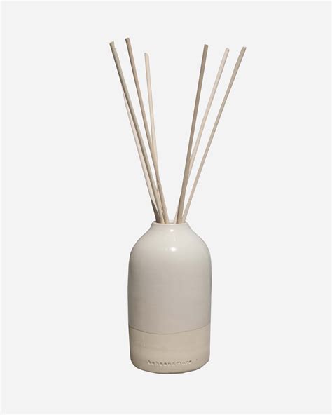Tall Fragrance Diffuser Ceramic Beige Beige Glazed Bohoandmore