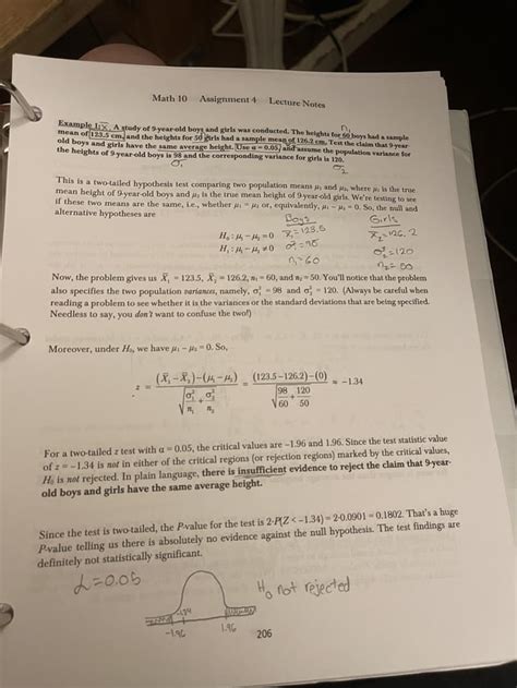 College Intro To Statistics Two Sample Z Test Is There A Scenario