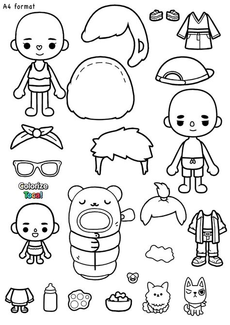 Toca Boca Paper Doll Toca Boca Characters Drawing Toca Life