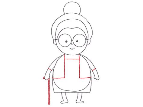 نقاشی مادربزرگ با آموزش تصویری همه مراحل