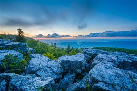 Sunrise View From Bear Rocks Preserve In Dolly Sods Wilderness