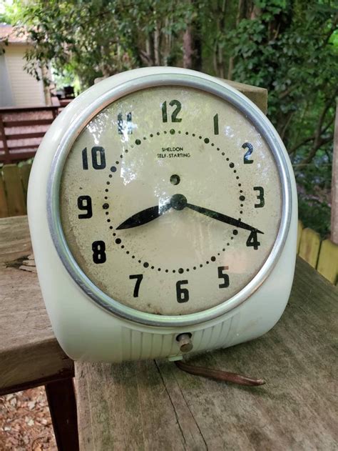 Vintage Sheldon Self Starting Clock Wall Clock K 200 Etsy Finland