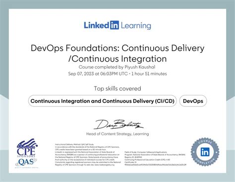 Piyush Kaushal On Linkedin Certificate Of Completion