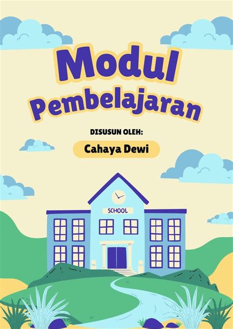 Gratis Desain Contoh Contoh Modul Pembelajaran Canva