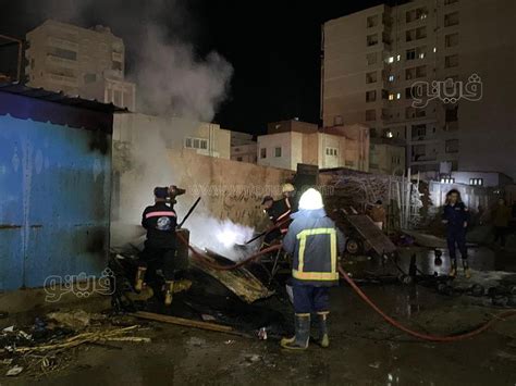 السيطرة على حريق كشك بسبب ماس كهربائي بمطروحفيديو وصور