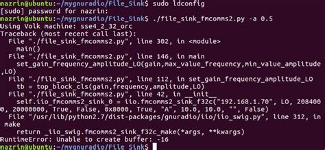 Runtimeerror Unable To Create Buffer 16 After Added Fmcomms2 Blocks