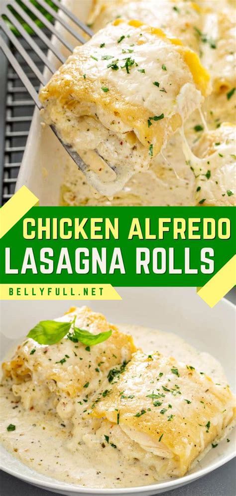 Chicken Alfredo Lasagna Rolls Chicken Alfredo Lasagna Alfredo