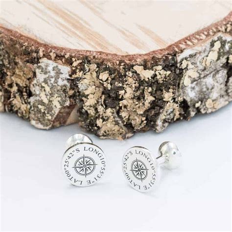 Co Ordinate Compass Cufflinks Personalised Cufflinks For Men