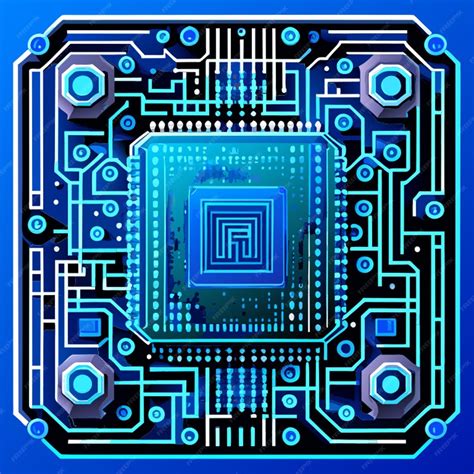 Premium Vector Blue Binary Circuit Board Digitalblue Background In