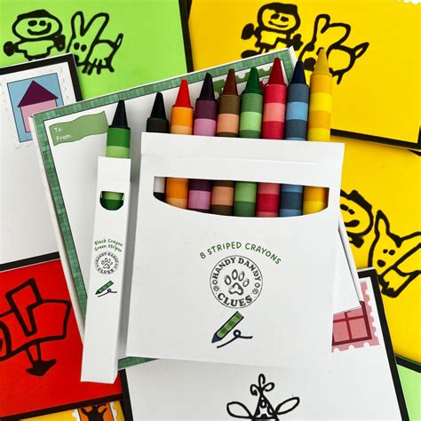 Clues Striped Crayons Set Handy Dandy Blues Clues Striped Crayons 9