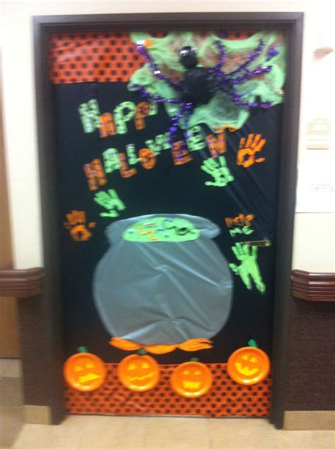Crafty Halloween Office Contest Door Hope We Win Halloween Office