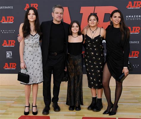 Matt Damons Four Rarely Seen Daughters With Luciana Barroso See
