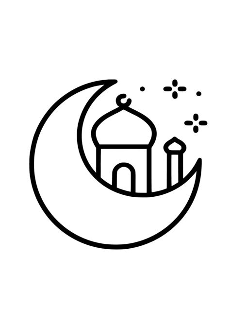 Gambar Mewarnai Masjid Ayo Mewarnai