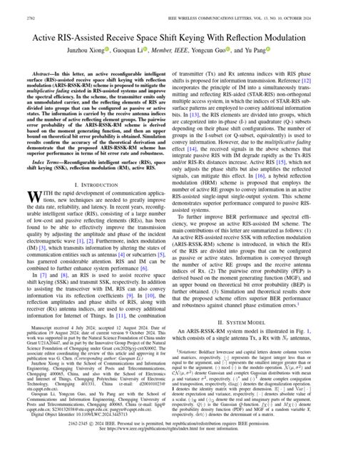 Active Ris Assisted Receive Space Shift Keying With Reflection