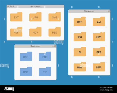 Desktop Interface Window With Folders File Format Document Shape Icon