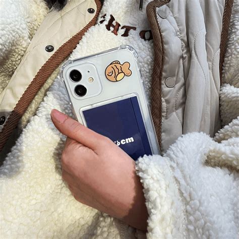 빠른배송 카드탱크 올리 붕어빵 슈크림 심플 아이폰케이스 카드지갑 수납 풀커버 젤리 투명 실리콘 Y2k 아이폰 11 12 13 14 15 미니 Xs X Xr Se2