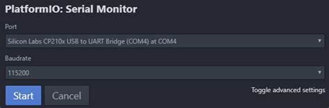 programming esp32 with platformio ide and atom text editor