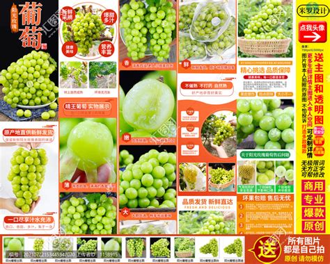 阳光玫瑰葡萄详情页主图 网页模板 其他设计 设计模板 汇图网www huitu