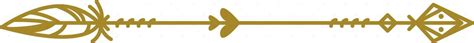 Tribalstyle Golden Arrow A Vintage Text Separator Vector Design Tribal