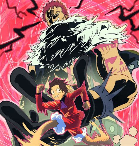 Luffy Vs Katakuri Intense Battle One Piece Wallpaper Background Free