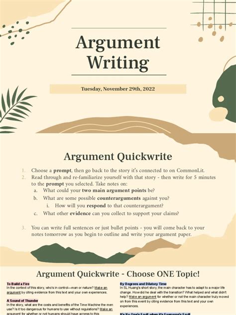 Element 3d Modeling Argument Writing Slides Pdf Experience Reason