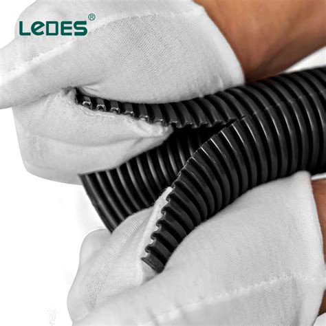 Ledes Solar Split Flexible Conduit Electrical Pvc Corrugated Conduit