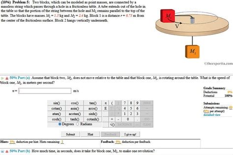 Solved 10 Problem 5 Two Blocks Which Can Be Modeled As