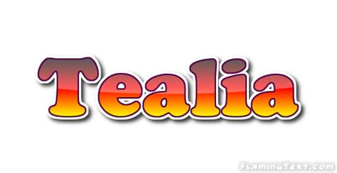 Tealia Logo | Free Name Design Tool from Flaming Text