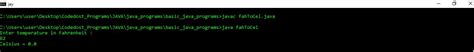 Java Program To Convert Temperature From Fahrenheit To Celsius Codedost
