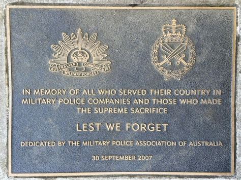 Hmas Arunta Tribal Class Destroyer Memorial Plaque Places Of Pride