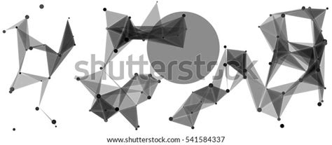 Vector Illustration Abstract Plexus Structure Forming Stock Vector