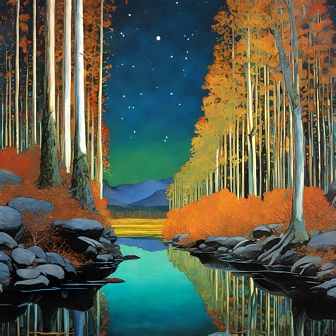 Blue Ridge Starry Night Medium Needlepoint Kit By Jef Bourgeau The