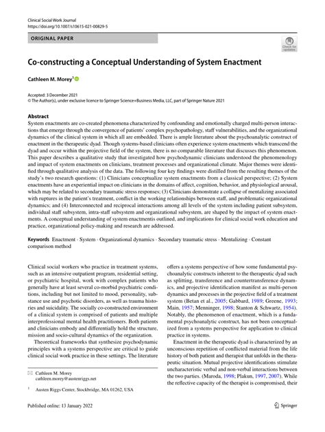 pdf co constructing a conceptual understanding of system enactment