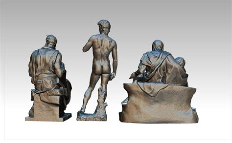 Pieta David Mose Michelangelo Buonarroti 3d Model Turbosquid 2135923