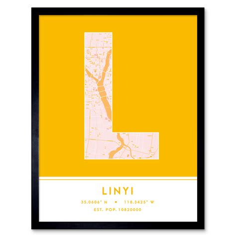 Wee Blue Coo Linyi City Map Linyi Yellow By Wee Blue Coo Picture